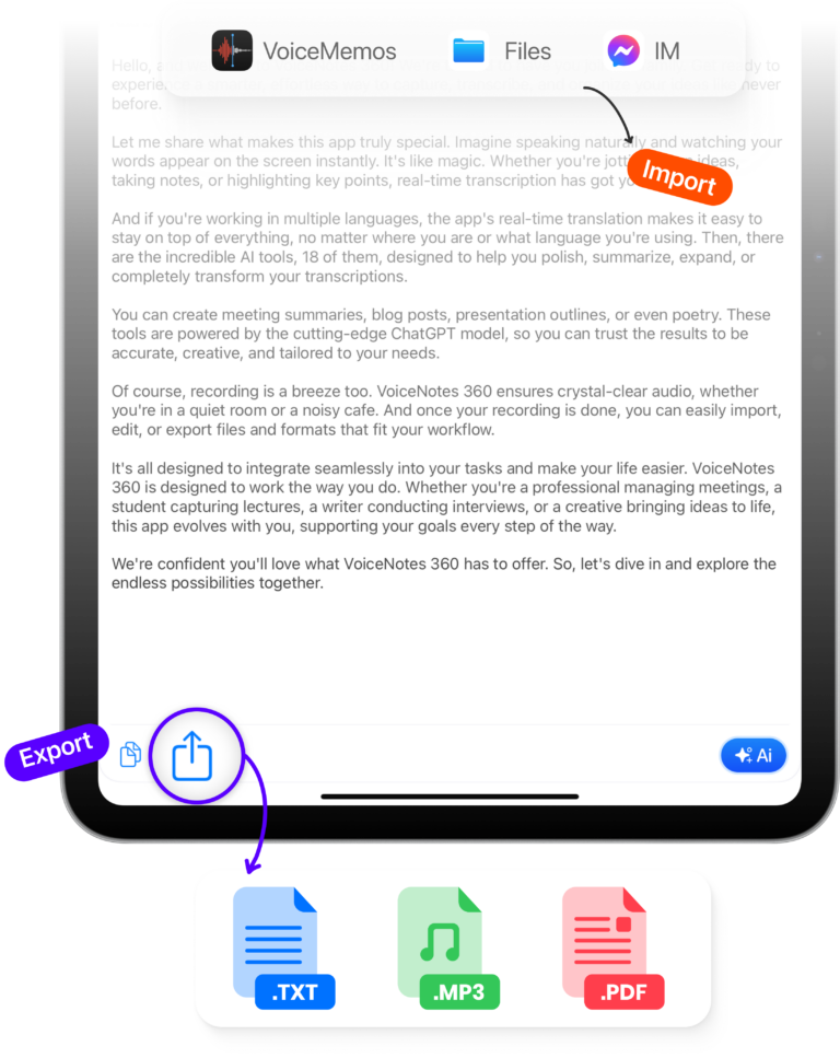 VoiceNotes 360 - No More Manual Notes. Period.