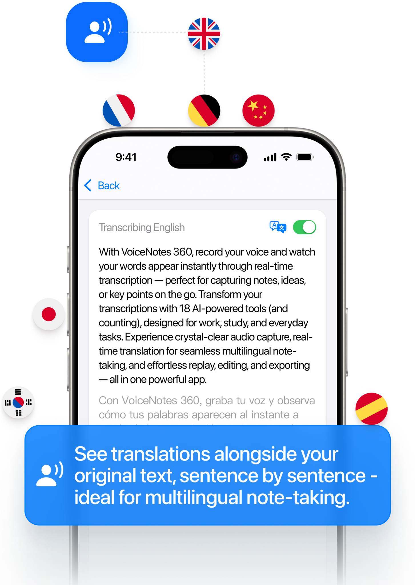VoiceNotes 360 - No More Manual Notes. Period.